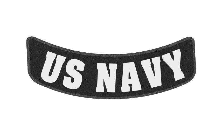 11 x 4 inch Bottom Rocker Patch - US Navy – Reflective By Design